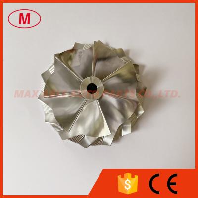 China GT30 reverse 57.00/74.00mm 7+7 blades milling/aluminum 2618/billet compressor wheel for sale