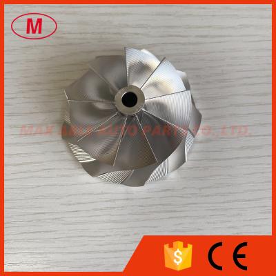 China reverse 54.28/67.40mm 9+0 Blades point milling turbo aluminum 2618/billet compressor wheel bore:6.35mm for sale