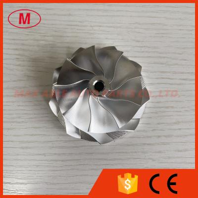 China TD05 forward 61.75/76.60mm 9+0 blades point milling snake curve milling/aluminum 2618/billet compressor wheel for sale