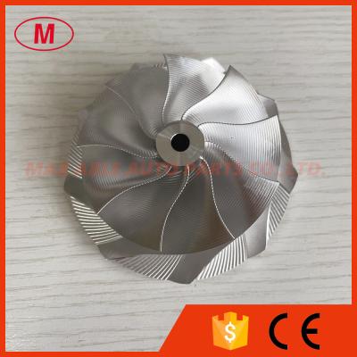 China custom reverse 68.00/87.00mm 9+0 blades Point Milling,Snake Curve Turbo milling/aluminum 2618/Billet compressor wheel for sale