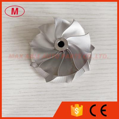 China custom reverse 56.00/68.01mm 9+0 blades Point Milling,Snake Curve, Performance Turbo milling/billet compressor wheel for sale