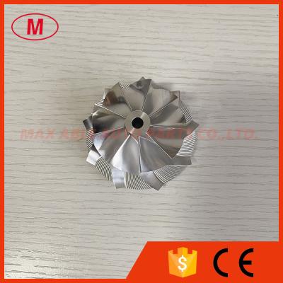 China RHF55 52.56/68.01mm 9+0 Blades milling/aluminum 2618/billet compressor wheel collar:10.00mm for sale