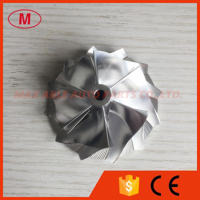 China RHF5 reverse 49.50/63.80mm 6+6 blades high performance turbo turbocharger aluminum 2618/milling/billet compressor wheel for sale