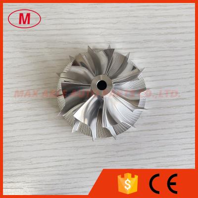 China TA34 Forward410299-0004 53.56/68.90mm 7+7 blades high performance Turbocharger milling/billet compressor wheel for sale