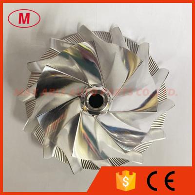 China S400 76.00/107.00mm 7+7 blades turbo milling/Aluminum 2618/billet compressor wheel  for sale
