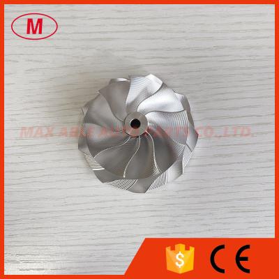 China TD04 reverse 54.28/67.40mm 9+0 Blades point milling snake curve turbo aluminum 2618/Milling/billet compressor wheel for sale