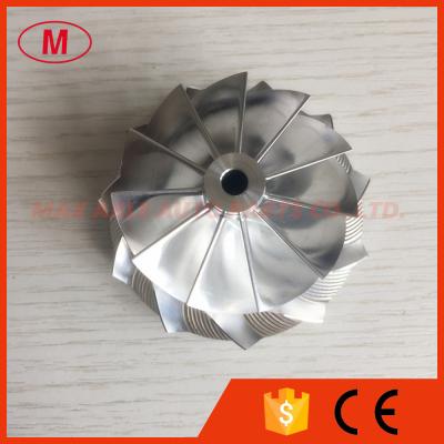 China GT15-25 49.62/61.98mm 11+0 blades Turbo milling/aluminum 2618/billet compressor wheel for sale