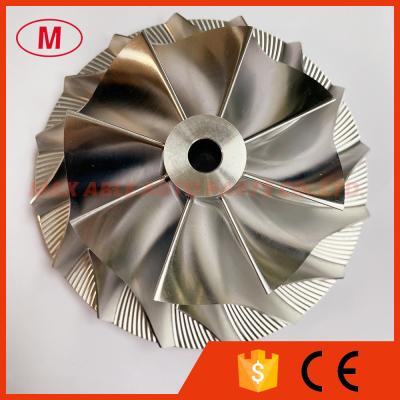 China HX82 3593926 100.00/152.04mm 8+8 blades Turbo milling/aluminum 2618 /billet compressor wheel for sale
