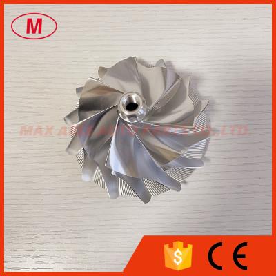 China S400 76.00/107.00mm 7+7 blades turbo milling/Aluminum 2618/billet compressor wheel for sale