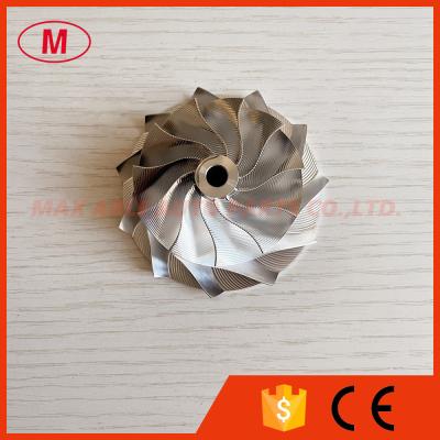 China CT26 forward 54.00/71.00mm 11+0 blades Point Milling Snake Curve turbo milling/aluminum 2618/billet compressor wheel for sale