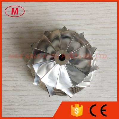 China GT15-25 48.30/68.00mm 11+0 blades forward turbo milling/aluminum 2618/billet compressor wheel for sale