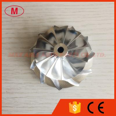 China GT15-25 47.00/61.98mm 11+0 blades Turbo milling/aluminum 2618/billet compressor wheel for sale