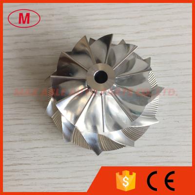 China RHF55 11+0 blades 48.62/65.00mm performance high blade milling/billet compressor wheel for VF30/VF34 Upgrade for sale