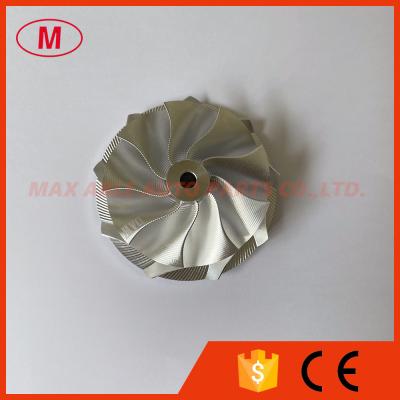 China reverse 9+0 blades 62.00/76.00mm point milling snake curve turbo milling/aluminum 2618/billet compressor wheel for sale