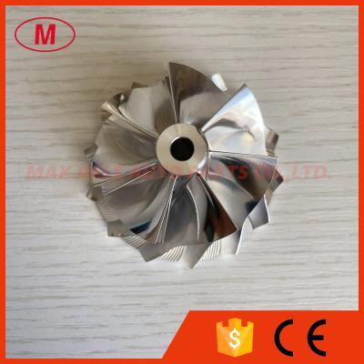 China GT28 reverse 50.00/61.00mm 7+7 blades high performance turbocharger milling/aluminum 2618/billet compressor wheel for sale