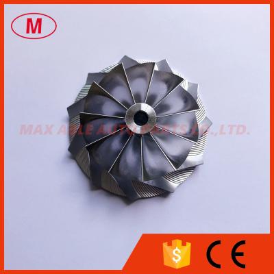 China CT26 11+0 blades 48.30/64.89mm Tapered tip Angle:18 degree Turbo aluminum 2618/milling/billet compressor wheel for sale
