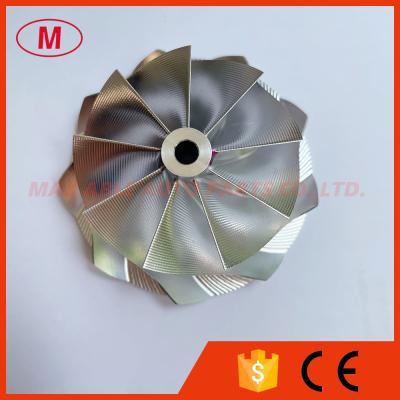 China RHF5 53.00/67.40mm 9+0blades Point Milling Small Nose Turbocharger Milling/aluminum 2618/billet Compressor Wheel for sale