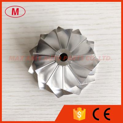 China HT18 48.00/62.89mm 11+0 blades high performance milling/aluminum 2618/billet compressor wheel for sale