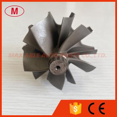 China GT3582R reverse 62.35X68mm 5+5 blades ball bearing turbo turbine wheel shaft / turbine shaft&wheel for sale