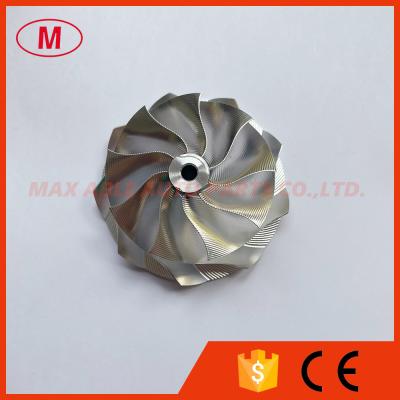 China TD04 forward 54.28/67.40mm 9+0 Blades point milling snake curve turbo aluminum 2618/Milling/billet compressor wheel for sale