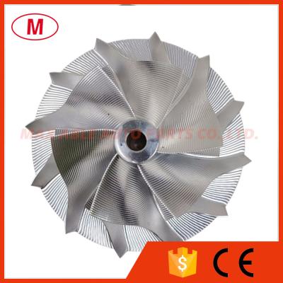 China CT16V 44.00/62.00mm 6+6 blades point milling performance aluminum 2618/milling/billet compressor wheel for sale