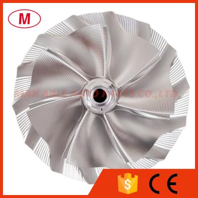China PTE7675 76.44/102.40mm 7+7 blades point milling turbocharger billet/milling/aluminum 2618 compressor wheel for PTE7675 GEN 2 for sale