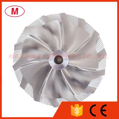 China PTE7675 76.44/102.40mm 7+7 blades point milling turbocharger billet compressor wheel for PTE7675 GEN 2 Overall height:55.90mm for sale