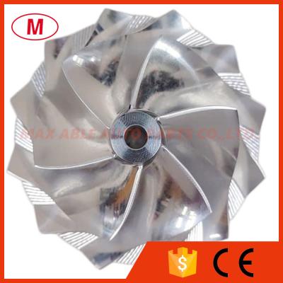 China GT15-25 reverse 6+6 blades 46.50/60.00mm LEP style high Performance milling/aluminum 2618/billet compressor wheel for sale