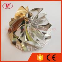 China GT47 73.90/102.90mm 5+5 Blades Turbocharger Milling/aluminum 2618/billet Compressor Wheel Splitter height:39.00mm for sale