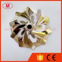 China GT47 67.00/102.00mm forward 5+5 Blades high performance turbo aluminum 2618/milling/Billet compressor wheel for sale