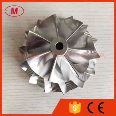 China S300 73.00/98.00mm 7+7 blades Performance aluminum 2618/milling/billet compressor wheel for sale