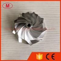 China GTX3076 GEN ll 58.23/76.43mm point milling 9+0 blades bore:6.00 air curve Performance turbo billet compressor wheel for sale