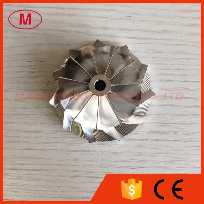 China GT2871 47.10/63.40mm 11+0 blades turbo milling/aluminum 2618/billet compressor wheel for sale