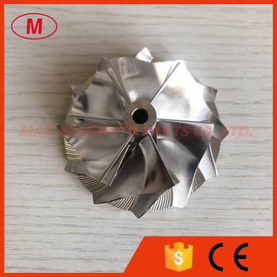China RHF5 reverse 49.50/63.80mm 6+6 blades high performance turbo aluminum 2618/milling/billet compressor wheel superback:3.4 for sale