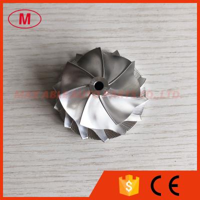 China GT15-25 46.50/59.00mm 7+7 blades point milling performance Turbo aluminum 2618/milling/ billet compressor wheel for sale