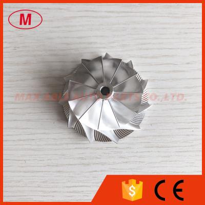China RHF5H 43.26/56.00mm 11+0blades High performance turbo milling/aluminum 2618/billet compressor wheel for VF38/VF40/VF54 for sale