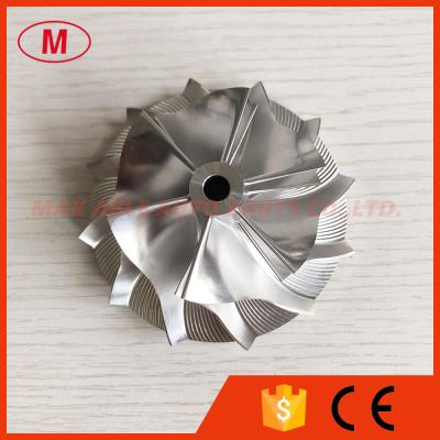 China TB3403 Forward 53.87/76.07mm 6+6 blades turbocharger billet/milling/aluminum2618 compressor wheel for sale