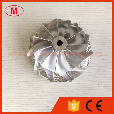 China T51RSPL 76.71/102.33mm 11+0 blades turbocharger billet/milling/aluminum 2618 compressor wheel for Racing for sale