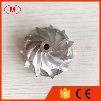 China GT15-25 38.62/52.00mm 11+0 blades high performance point milling/snake curve Turbo milling/billet compressor wheel for sale