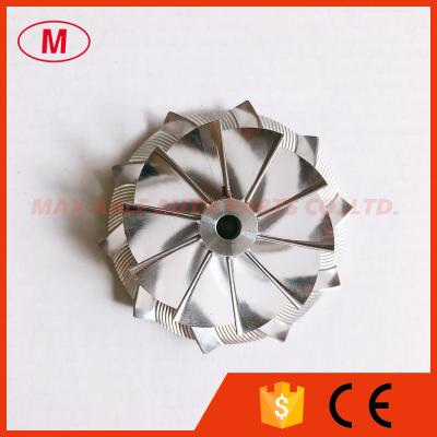 China GT15-25 770240-0001U 44.50/60.40mm 10+0 blades performance turbo milling/aluminum 2618/billet compressor wheel for BMW for sale