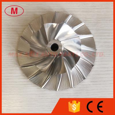China supercharger reverse 76.00/133.40mm 8+8 blades turbo milling/aluminum 2618/billet compressor wheel for sale