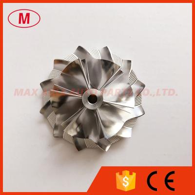 China GT15-25 47.73/64.44mm 6+6 blades high performance turbocharger milling/aluminum 2618/billet compressor wheel for sale