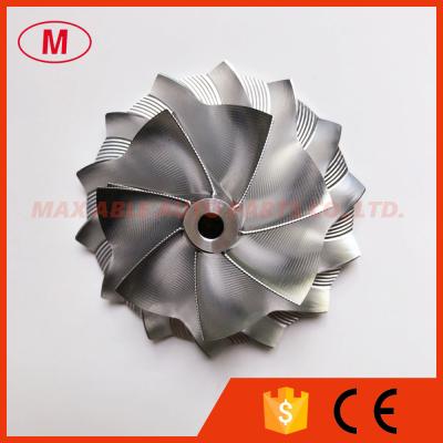 China GT3584 7+7 blades 61.33/84.00mm Performance point milling turbo billet/milling/aluminum 2618 compressor wheel for racing for sale