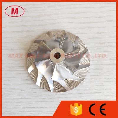 China TF035 6+6 blades 38.00/59.00mm Turbo milling/aluminum 2618/billet compressor wheel for 49135-05671/320D Upgrade for sale