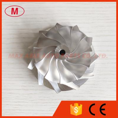 China GT15-25 53.11/70.98mm 11+0 blades Point Milling, Snake Curve,Twisted Blade,Performance turbo billet Compressor wheel for sale