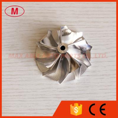 China RHF5 reverse 52.56/68.001mm 5+5 blades high performance turbo aluminum 2618/milling/billet compressor wheel for sale