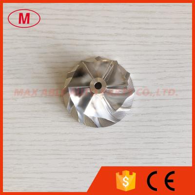 China TD04H 15T 6+6 blades 41.93/55.69mm superback Tapered tip angle:0 degree Milling/aluminum 2618/billet compressor wheel for sale