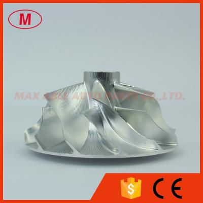China RHF55 F55-22B 6+6 blades 48.30/62.00mm turbo milling/aluminum 2618/billet compressor wheel for VU24/F55-22B/342727 for sale