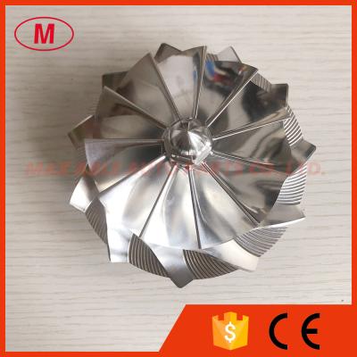 China GTA45 80.00/106.50m 11+0 blades turbo milling/aluminum 2618/billet compressor wheel for Nissan 14201-00Z1D/712402-0000 for sale