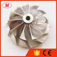 China T04S 58.47/76.07mm 11+0 blades turbo milling/aluminum 2618/billet compressor wheel for Racing trailing angle 75 degree for sale